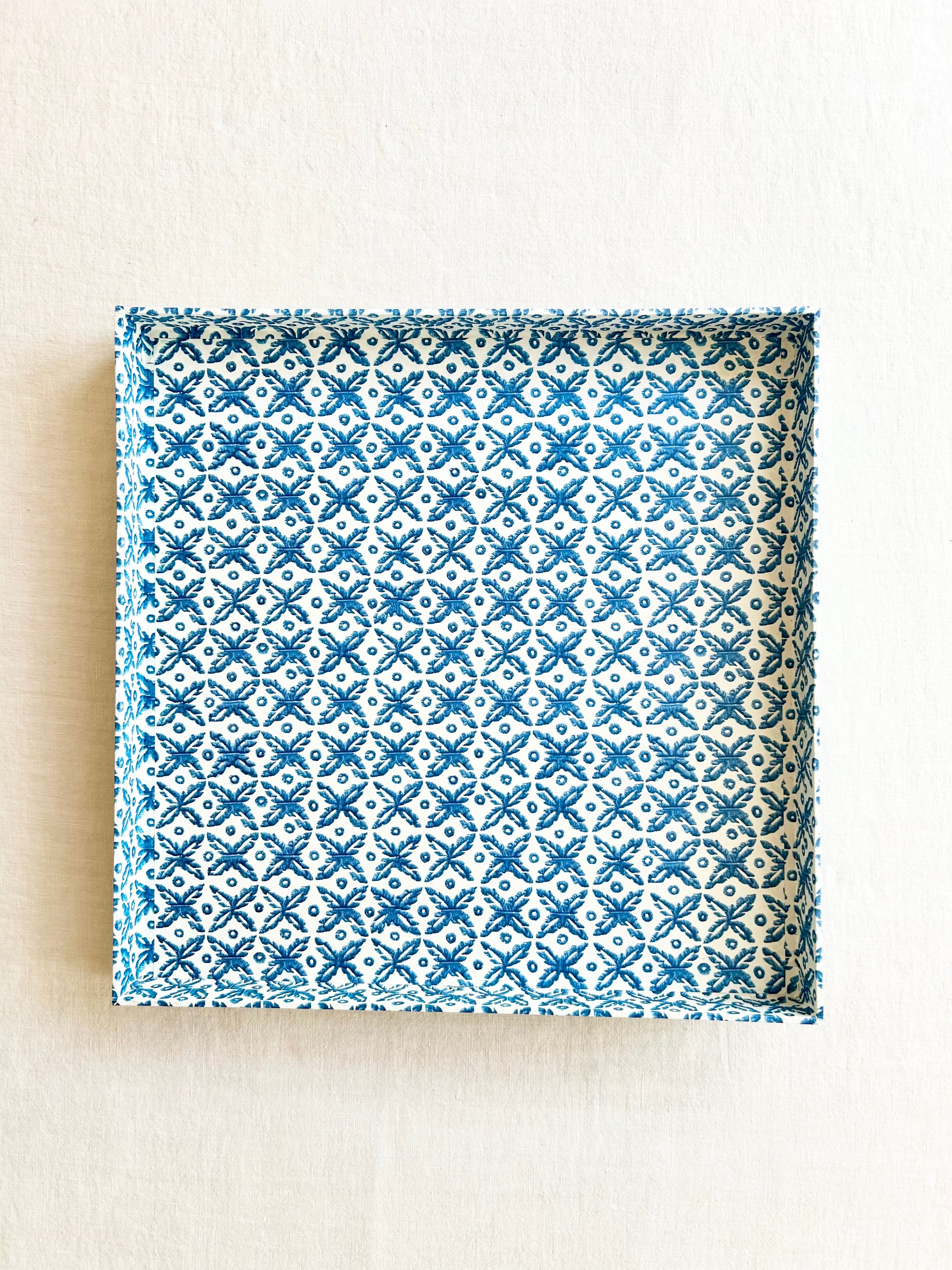 Sola Italian Paper Trays - 12" Quilted Indigo