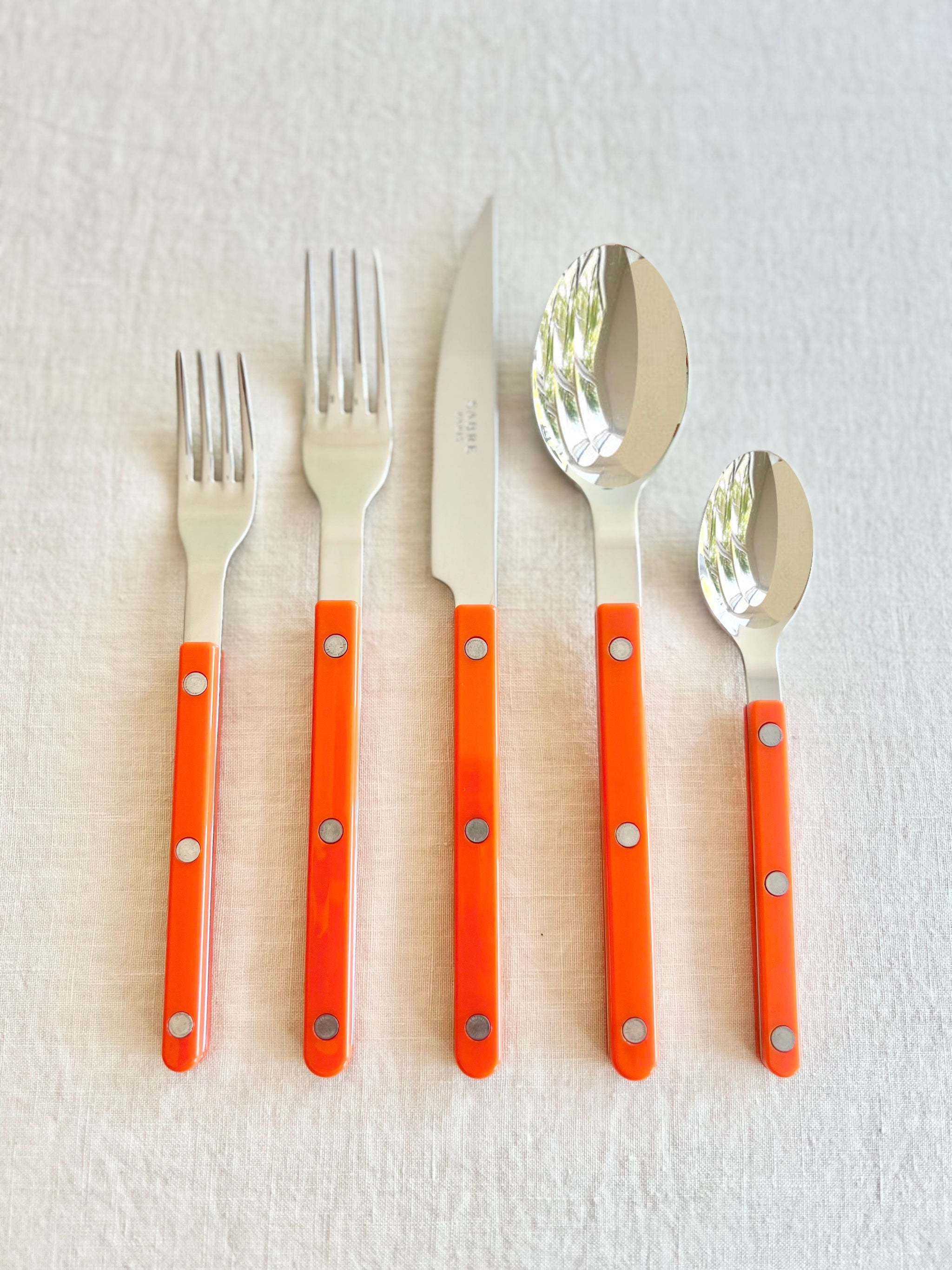 Bistro Orange Flatware - 5 piece set by Sabre