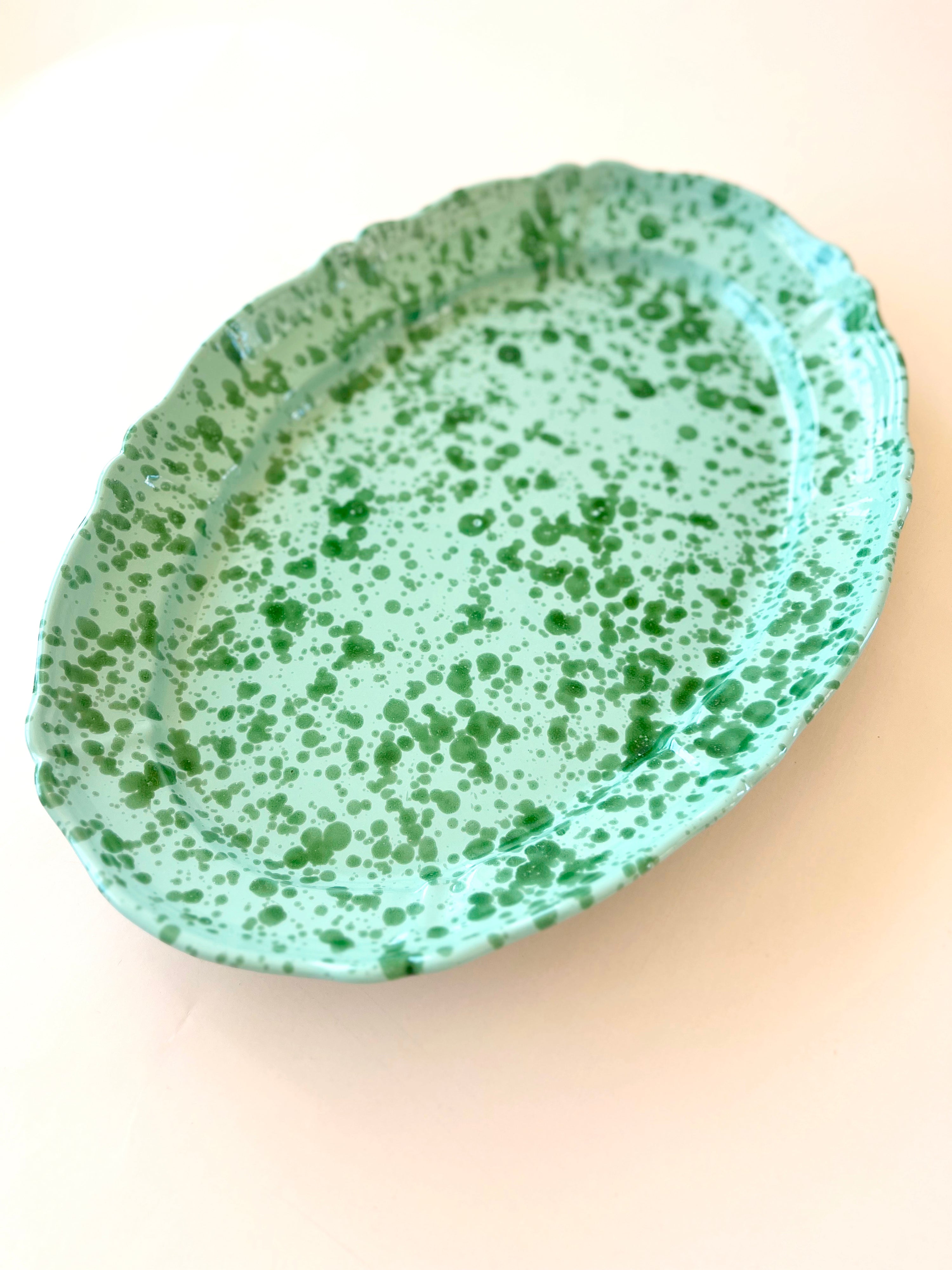 Pompeii Oval Platter - Jade 20"