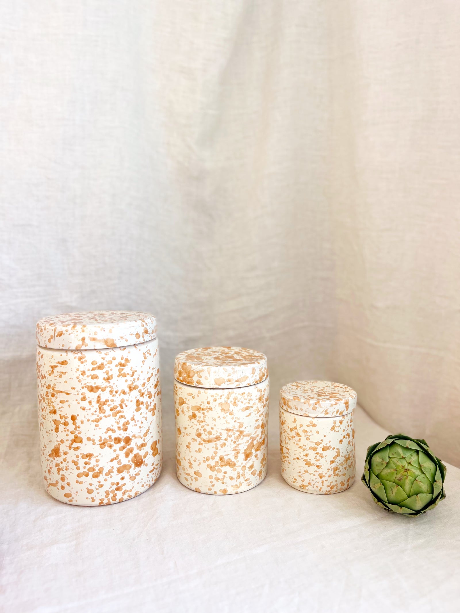Pompeii Canisters - Natural - 3 Sizes