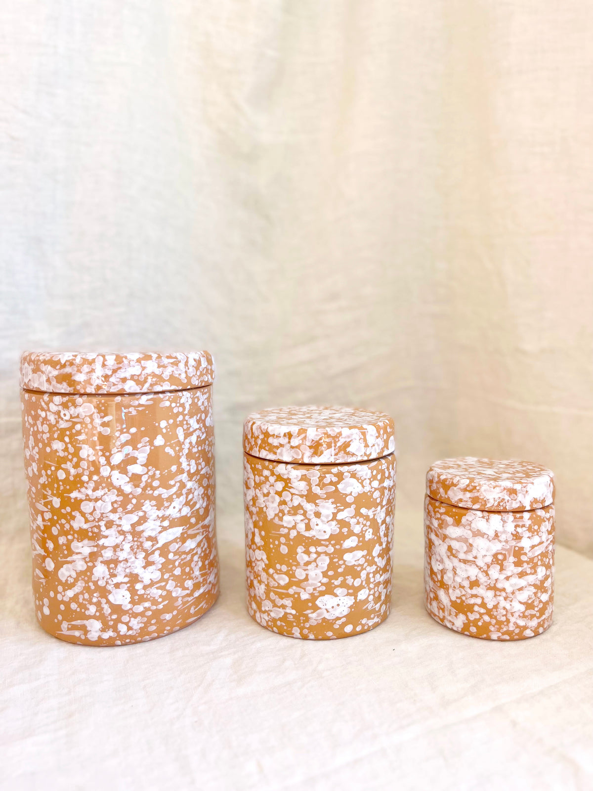 Pompeii Canisters - Sienna - 3 Sizes by the Ark Elements