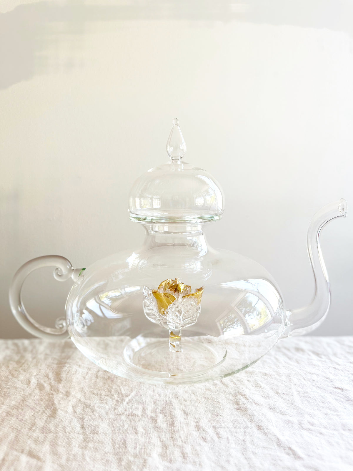 Venetian Glass Golden Rose Teapot – theARKelements