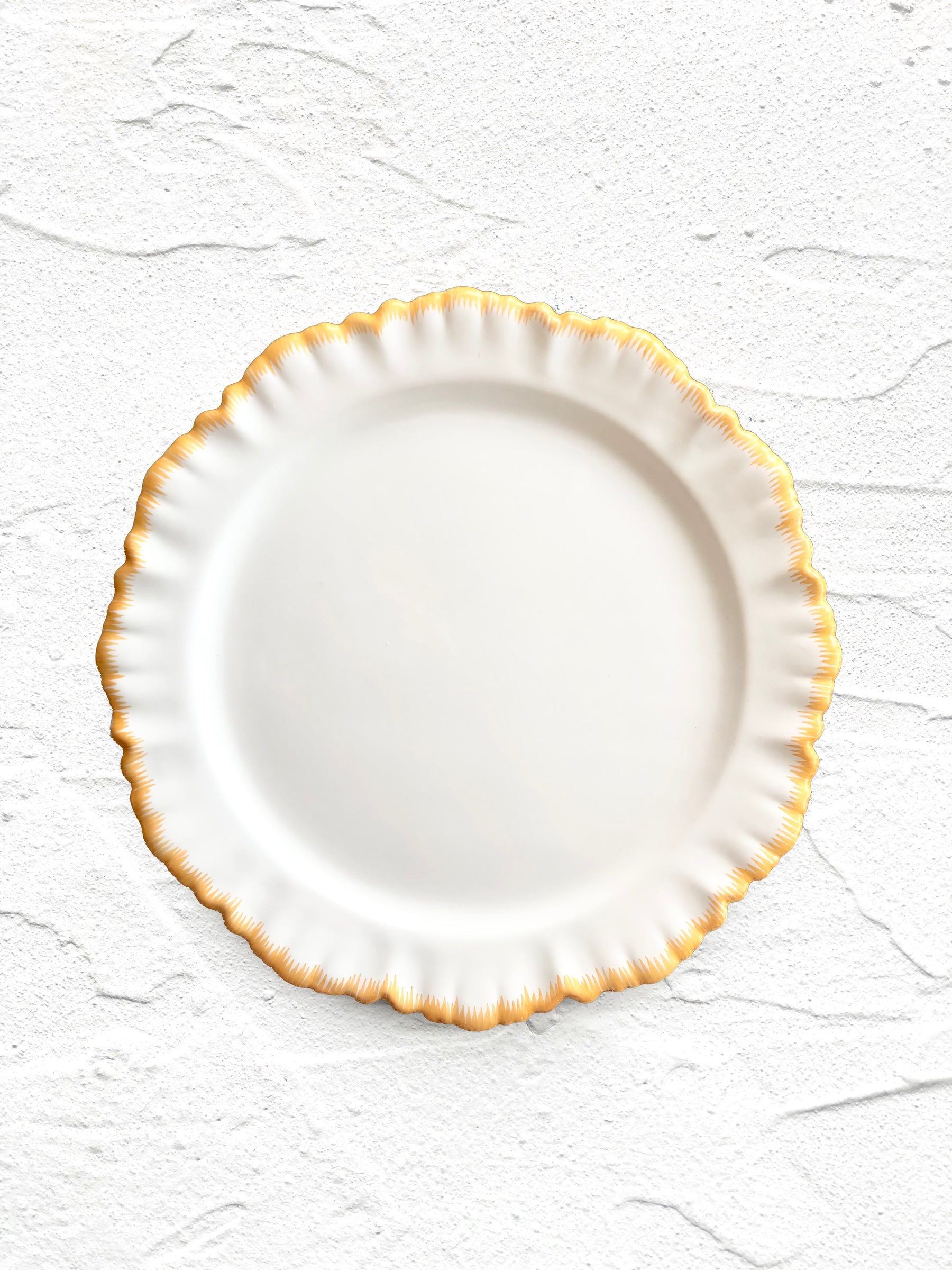 Ruffle Yellow Edge Prima Ceramic Salad Plate