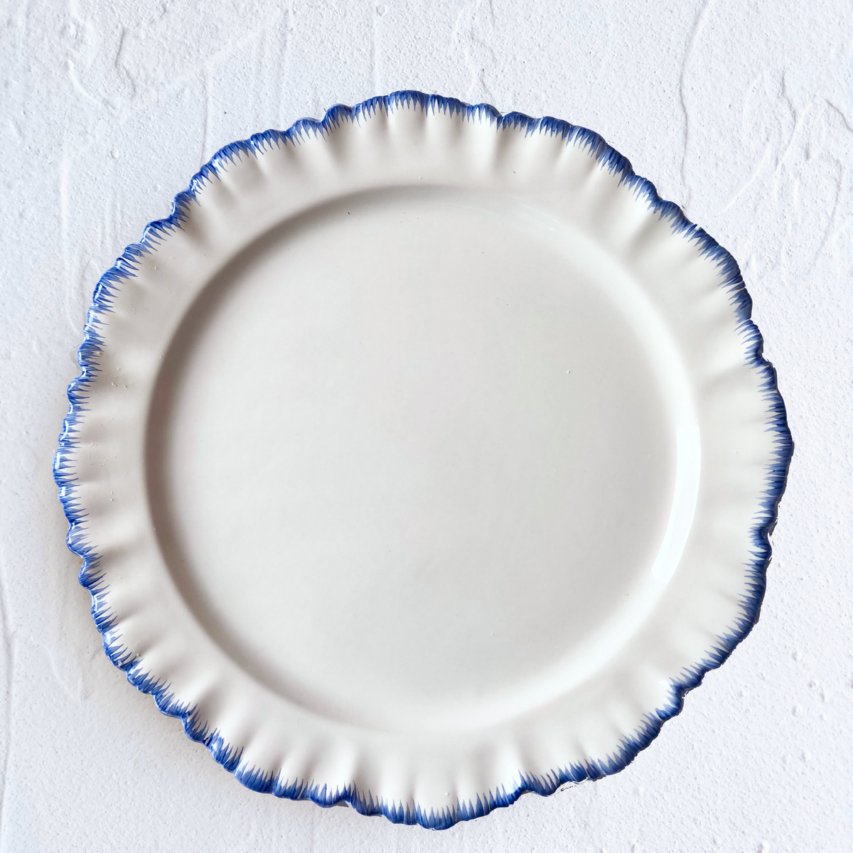 blue dinner plate